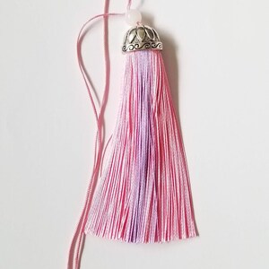 Pink Tassel, Long Tassel, Pink and Purple Tassel, Tassel With Cap, 4 ...