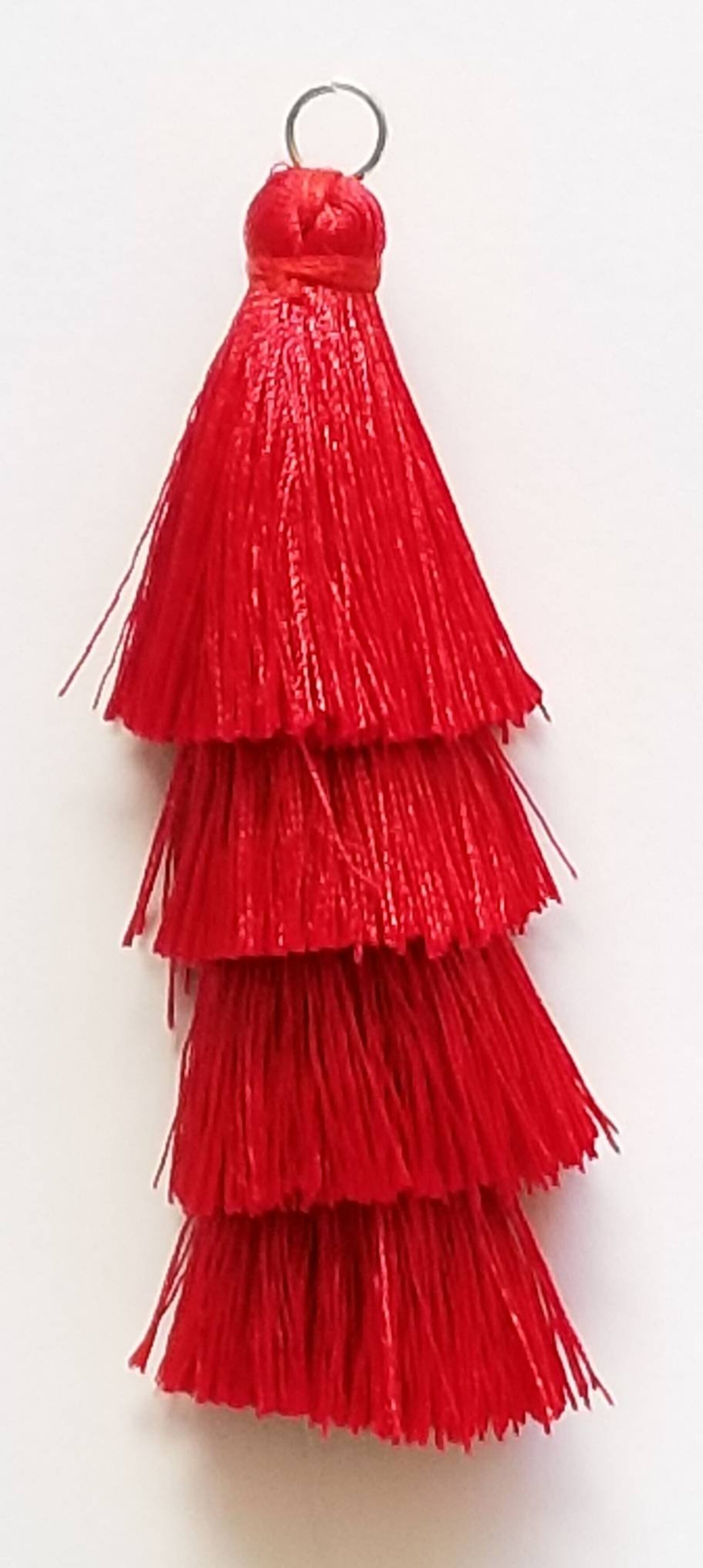 Red Tassels DIY Tassels Four Tier Red Tassel Long Tassels - Etsy
