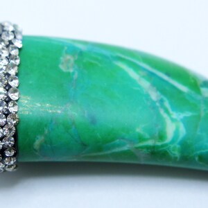 Green Howlite Green Dyed Howlite With Hematite and Crystal - Etsy