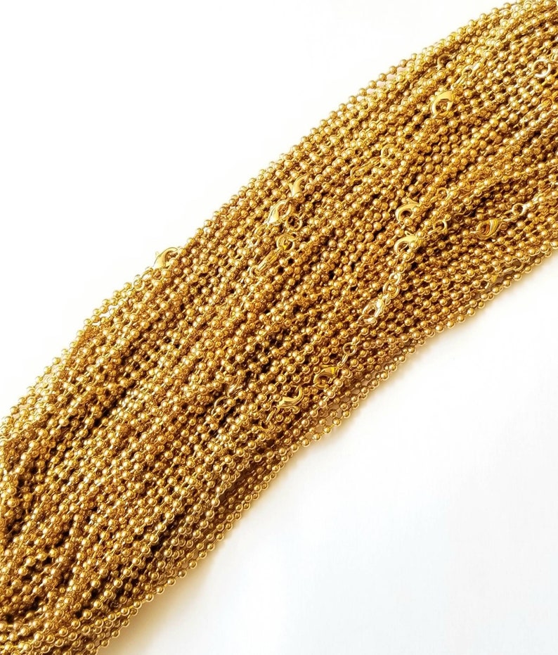 Ball Chain Gold Toned Ball Chain Ball Chain Necklace Diy - Etsy