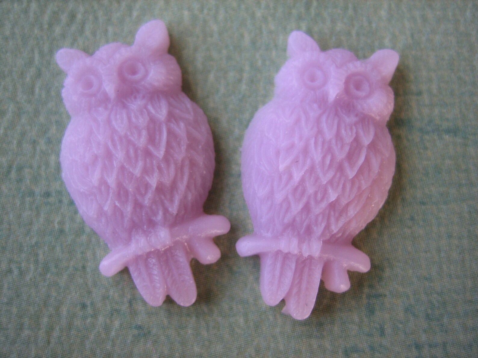 2PCS Light Raspberry Resin Owl Cabochons 25mm Matte - Etsy