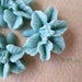 Slate Blue Flowers, 4pcs Lily Flower Cabochons, Resin Flower Cabochons ...
