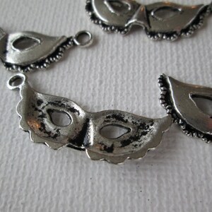 Mask Charms, Mask Pendant, 5pcs Antique Silver 31mm Mask Charm, Beads ...
