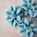 Slate Blue Flowers, 4pcs Lily Flower Cabochons, Resin Flower Cabochons ...