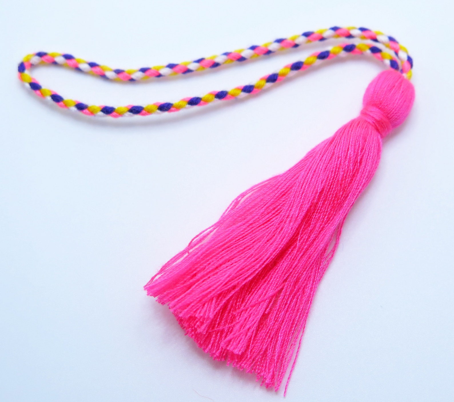 Pink Tassels Hot Pink Rope Tassel Cotton Tassels Jewelry | Etsy