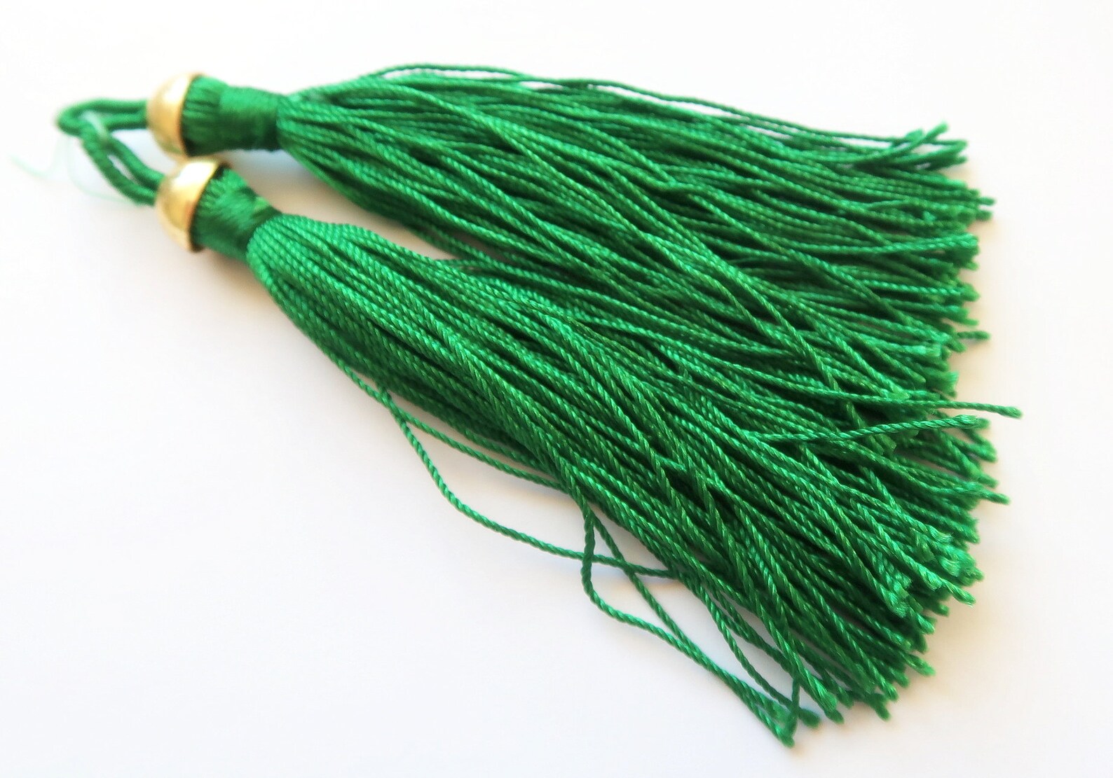 Green Tassels Silk Tassels Green Silk Tassels With Brass Cap - Etsy