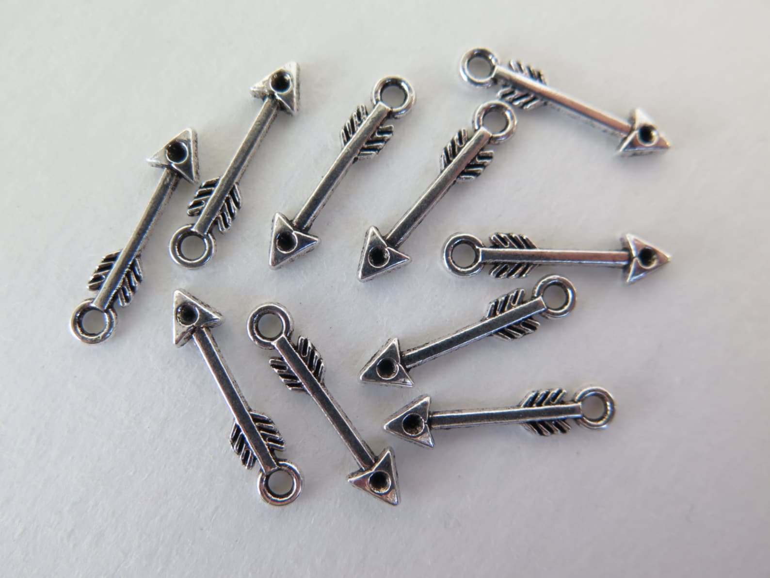 Arrow Charms 10 Pcs Antique Silver Arrow Charms Metal Arrow | Etsy