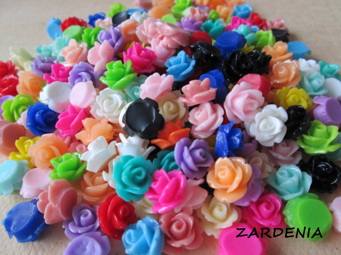Mini Roses, 150 Pieces Random Color Mix Sampler Pack, 10mm Mini Roses ...