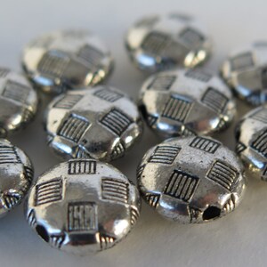 Round Beads, Round Metal Beads, 10 Pieces, Round Etched Metal Beads ...