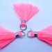 Pink Tassels, Cotton Tassels With Silver Binding and Silver Toned Brass ...