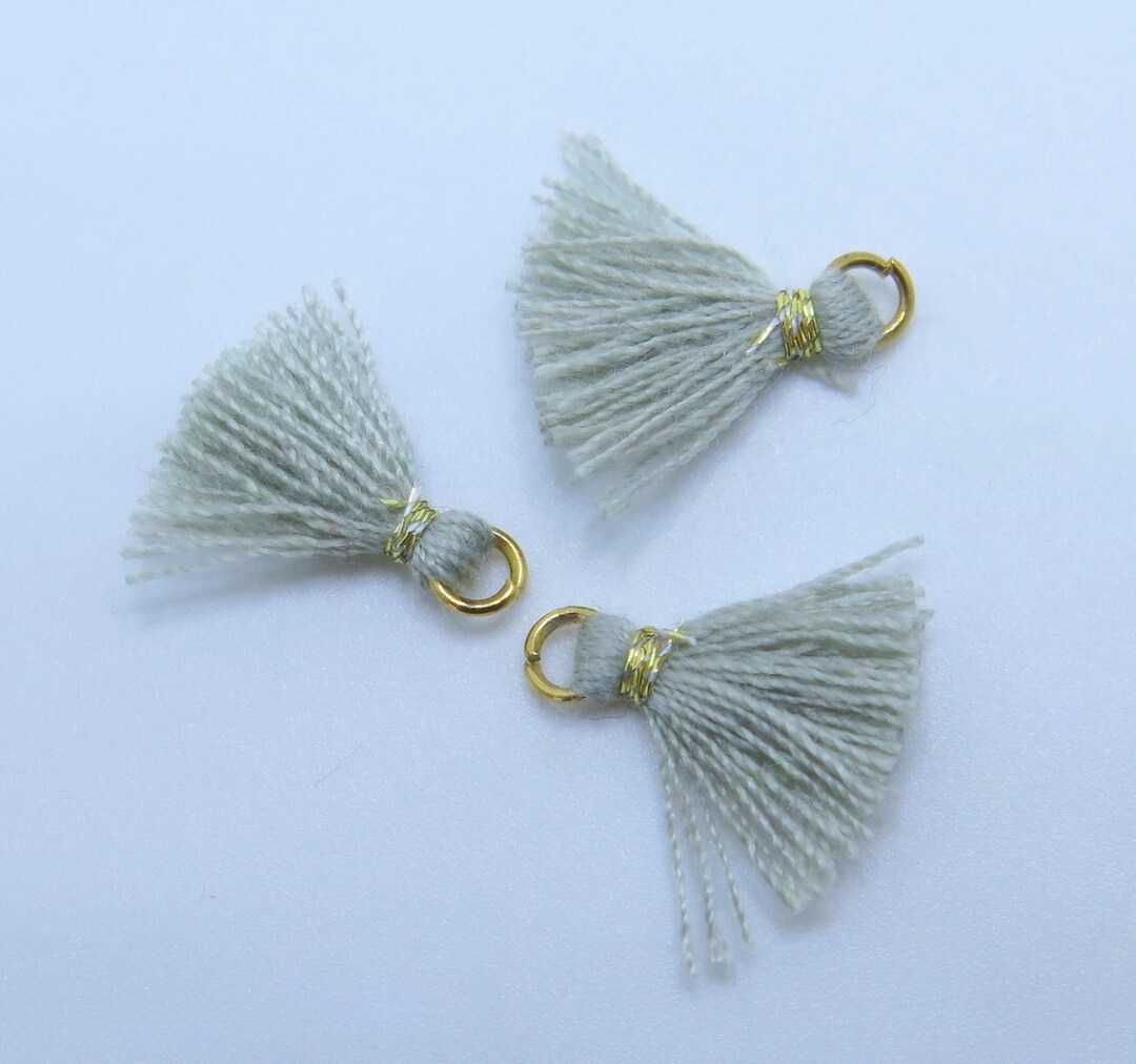 Gray Tassels, Mini Tassels, Small Tassels, Short Gray Tassel, Light ...