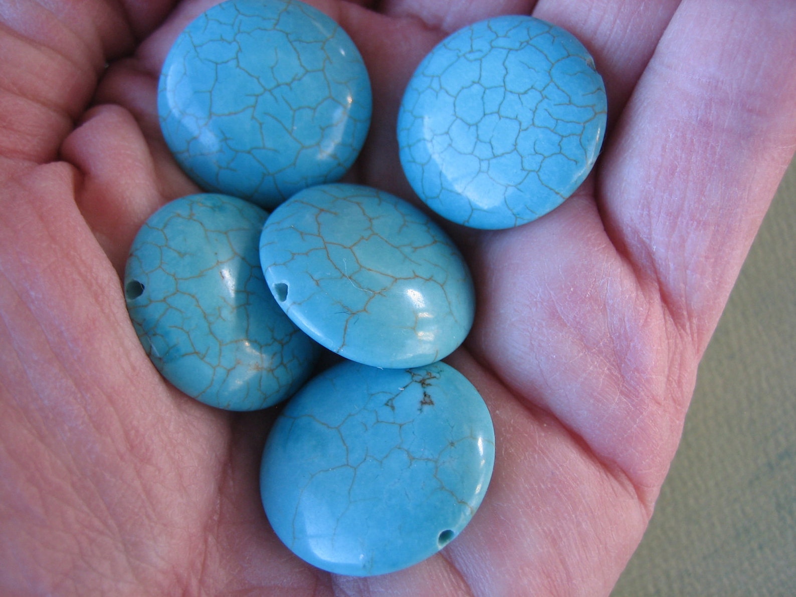 Howlite Beads Dyed Blue Howlite Beads 10pcs Synthetic - Etsy