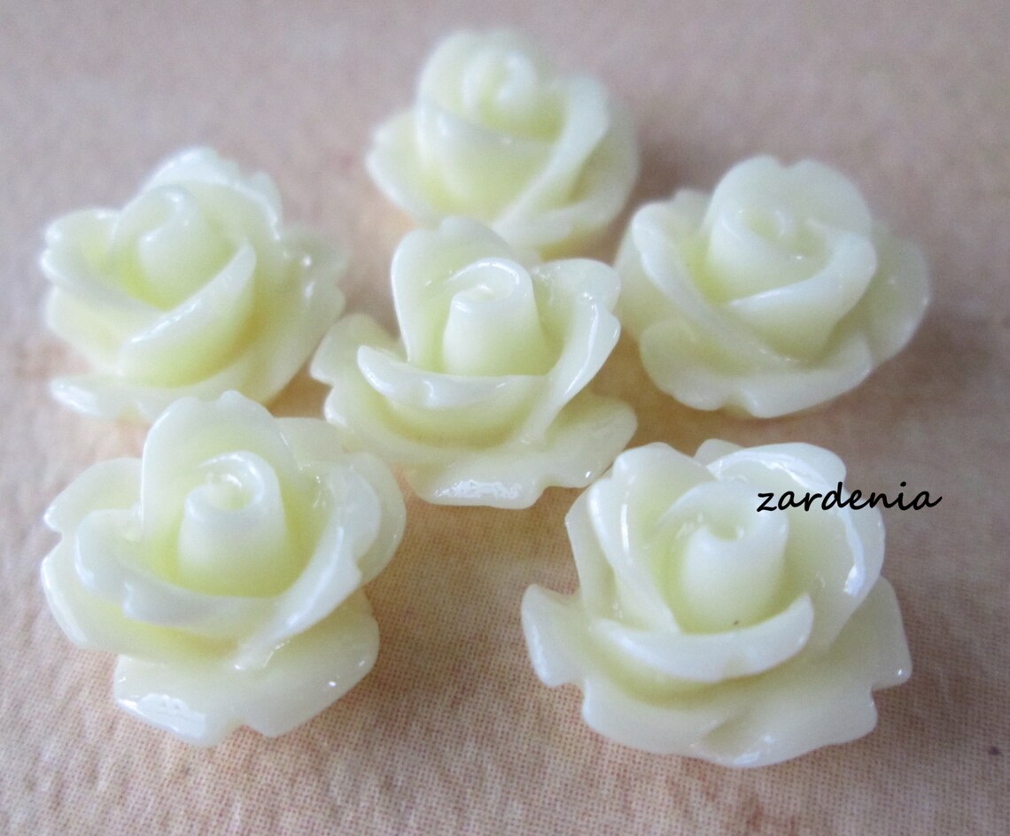 Mini Roses Resin Roses 6pcs Mini Rose Flower Cabochons 10mm - Etsy