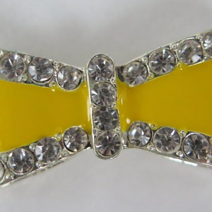 Yellow Bow, 1PC Bow Connector, Metal Bow, Bow Pendant, Bow Charm ...