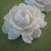 White Flowers, White Roses, Resin Roses, 20mm White Rose Cabochons, 2 ...