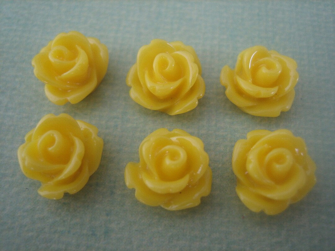 Yellow Flowers, Mini Roses, 10mm Yellow Roses, 6pcs Yellow Mini Rose ...