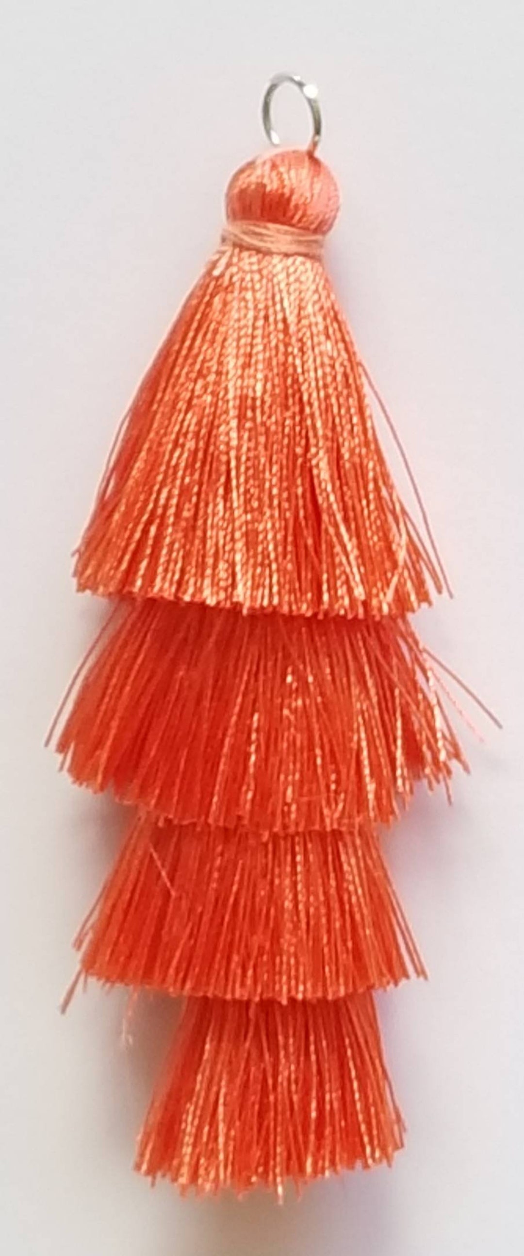 Coral Tassels, DIY Tassels, Four Tier Coral Orange Tassel, Long Tassels ...