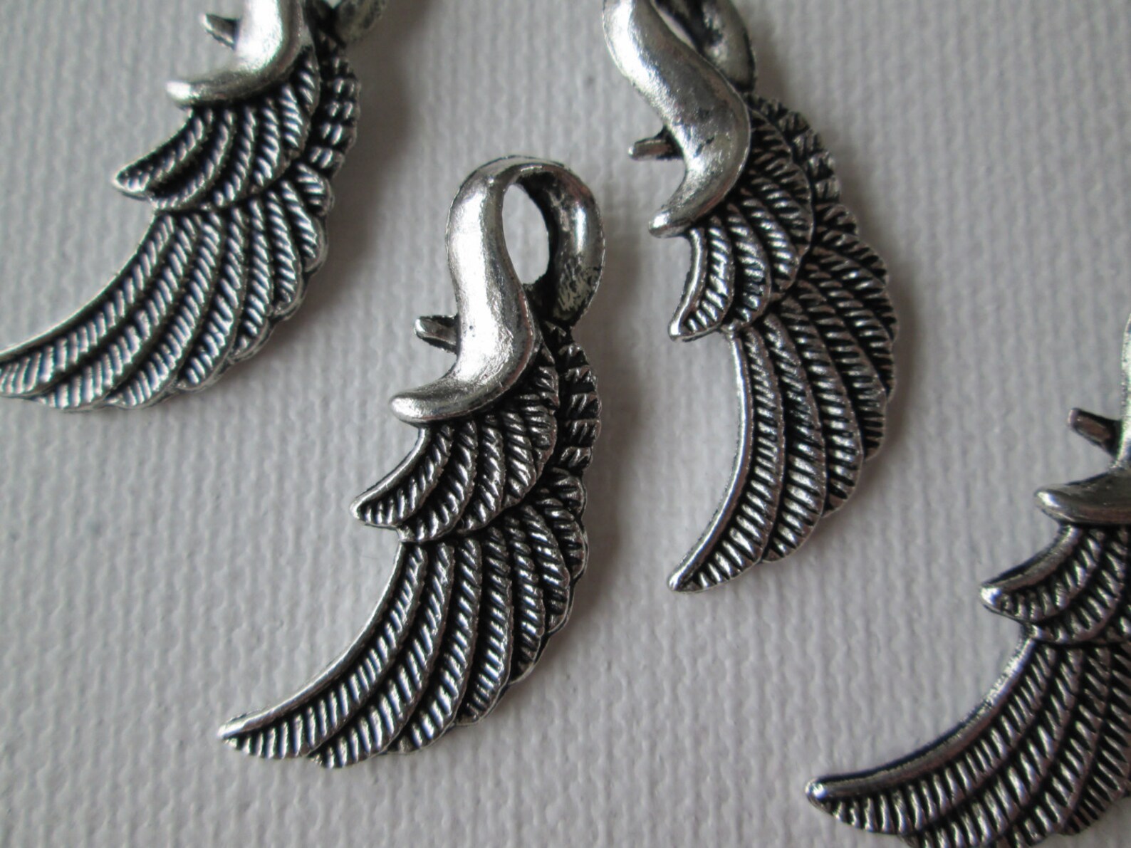 Angel Wing Wing Charms Angel Wing Pendant 5pcs Silver Angel | Etsy