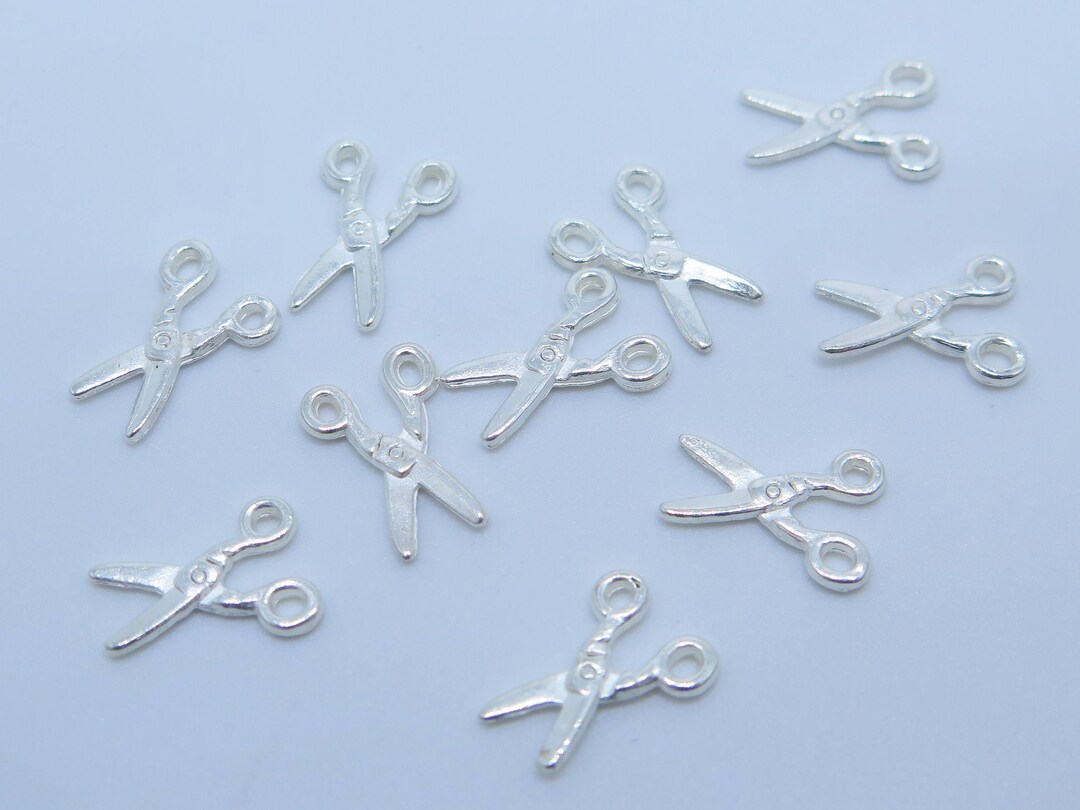 Scissor Charms, Mini Scissors, Pewter Scissor Charms, Silver Toned ...