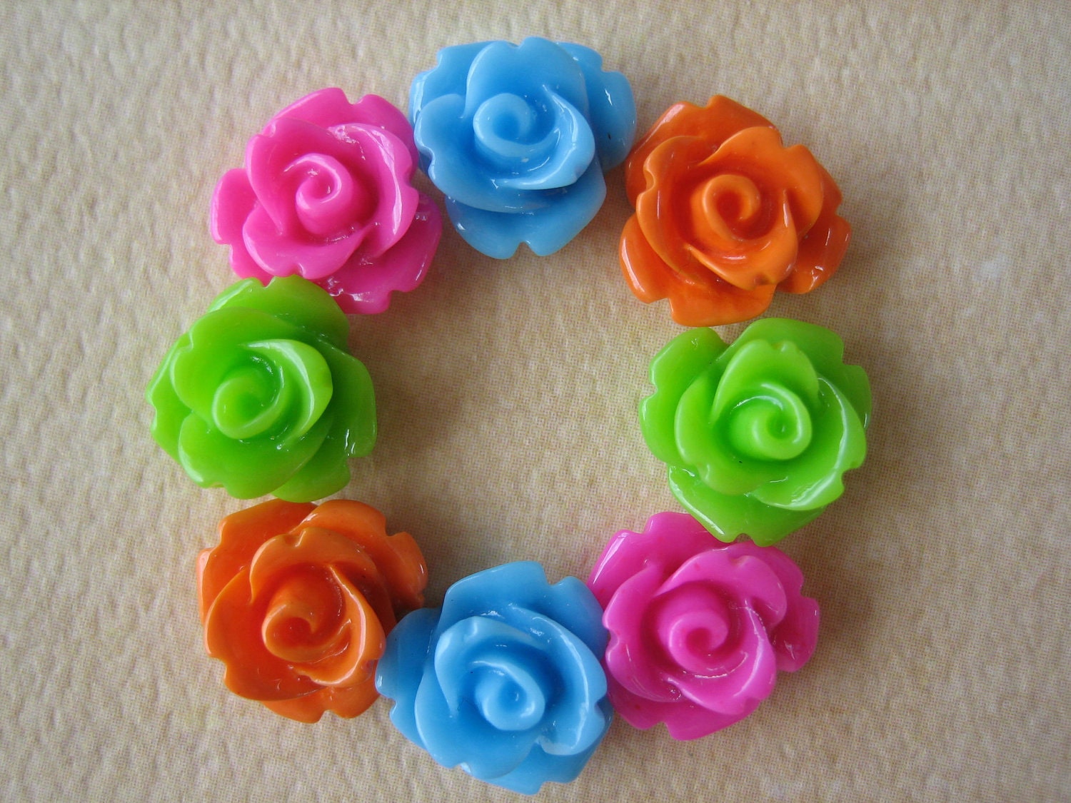 Small Roses, Mini Roses, Resin Flowers, 8pcs Mini Rose Flower Cabochons ...