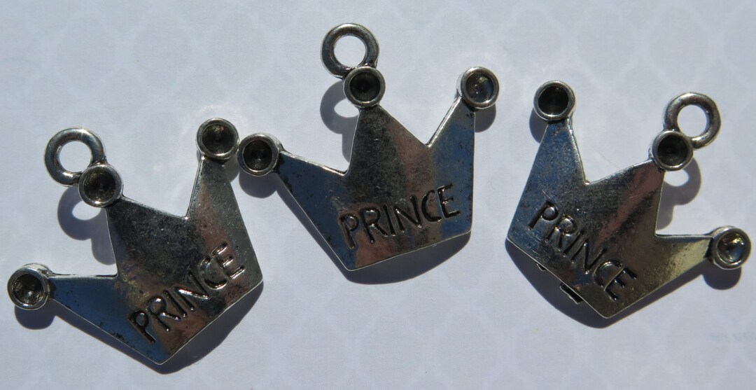 Prince Charms, Crown Charms, Prince Crown Charms, Silver Crowns, 3 ...