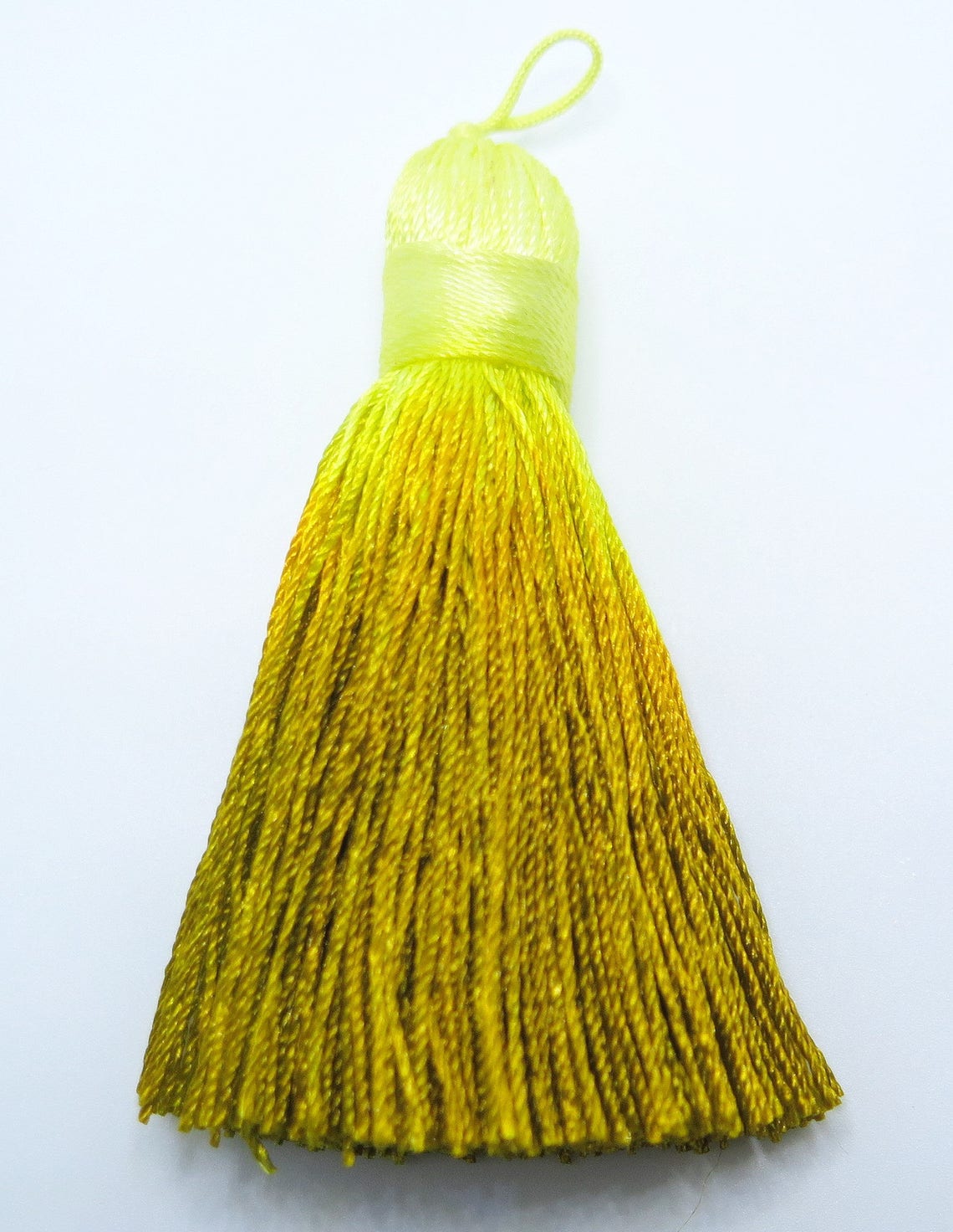 Yellow Tassels, Ombre Tassels, Gradient Tassels, Large Silk Tassels ...