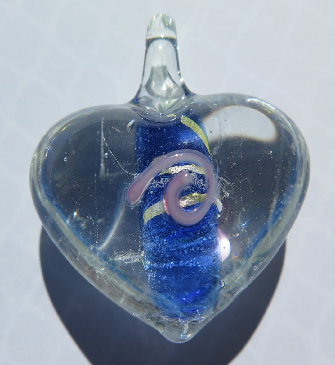 Glass Heart, Heart Pendant, Glass Heart Pendant, 1pc Clear Glass Heart ...