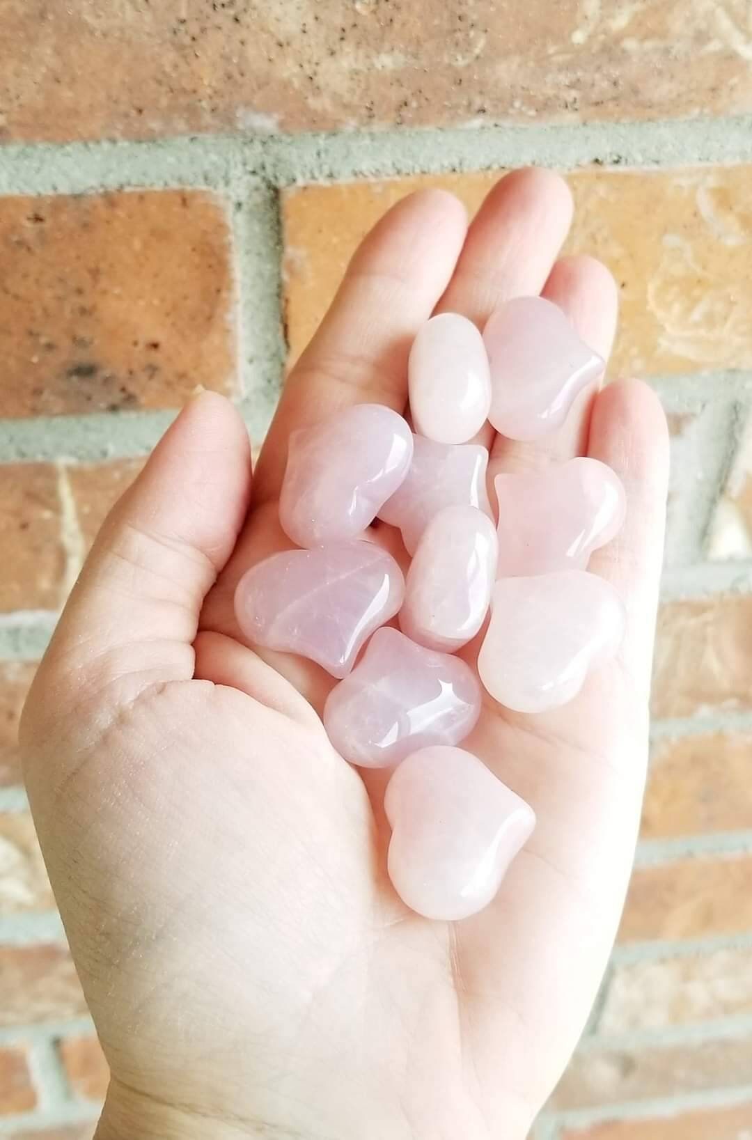 Worry Stone, Rose Quartz Heart Stones, Worry Stones, Pocket Stones ...