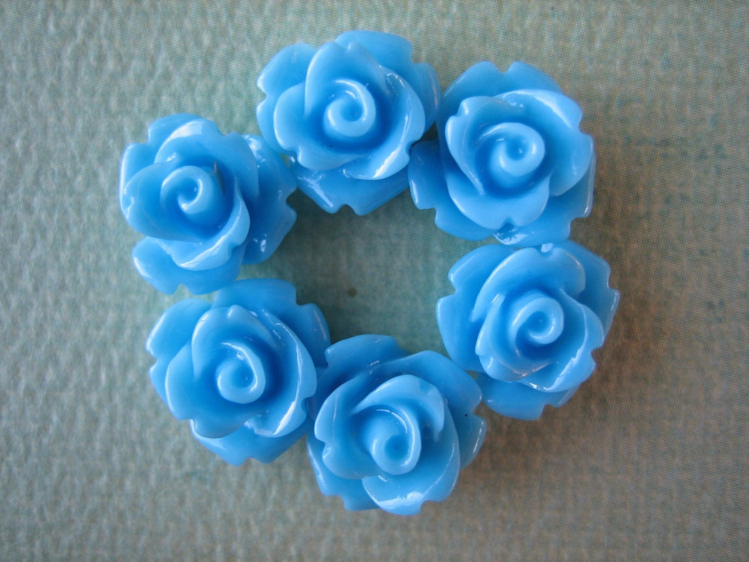 Blue Roses, 10mm Mini Roses, Blue Mini Roses, 6pcs Rose Flower ...
