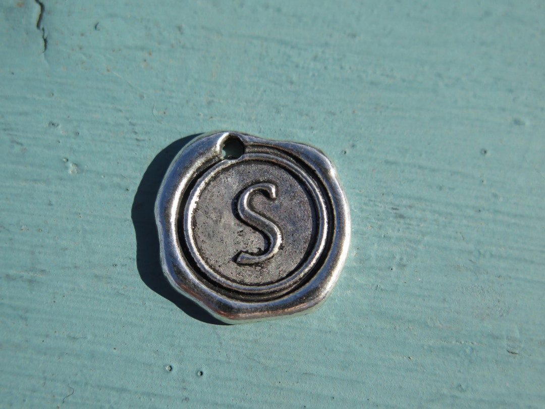Letter S Charm, S Pendant, Initial S Charm, DIY Initial Beads, 1pc ...