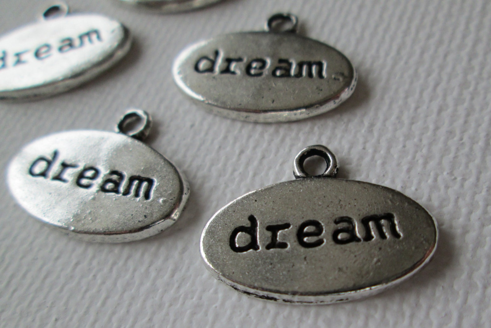 Dream Beads Dream Charms 5 Pieces Oval Charms Silver Dream - Etsy