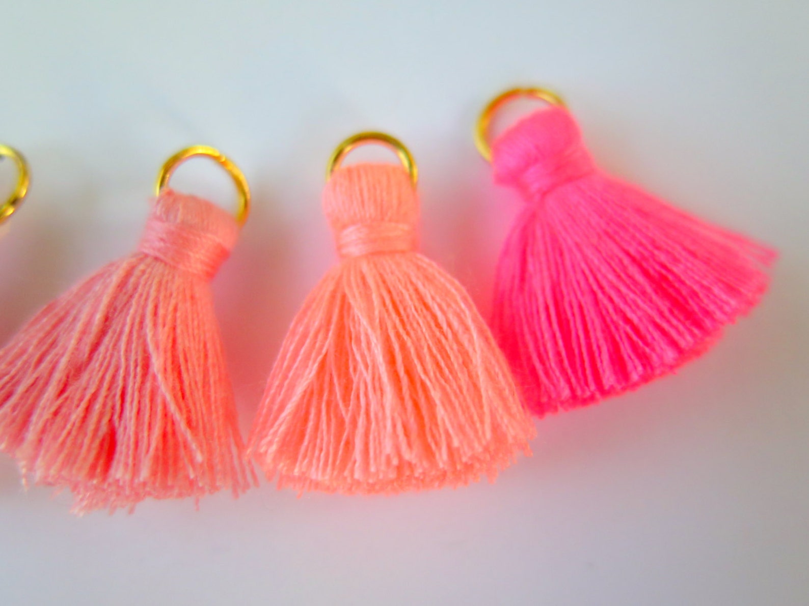 Pink Tassels Small Cotton Jewelry Tassels With Matching - Etsy
