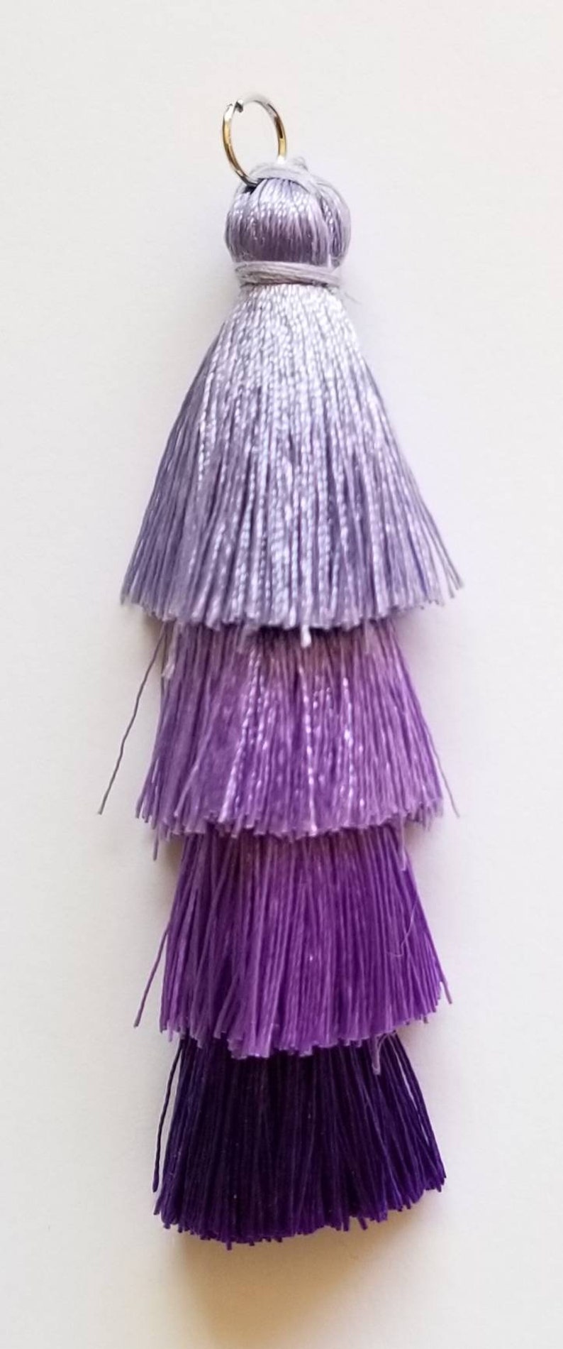 Purple Tassels, Purple Ombre Tassels, Four Color Tassel, Long Tassels ...