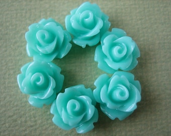 Mini Roses Resin Roses 6pcs Mini Rose Flower Cabochons 10mm | Etsy