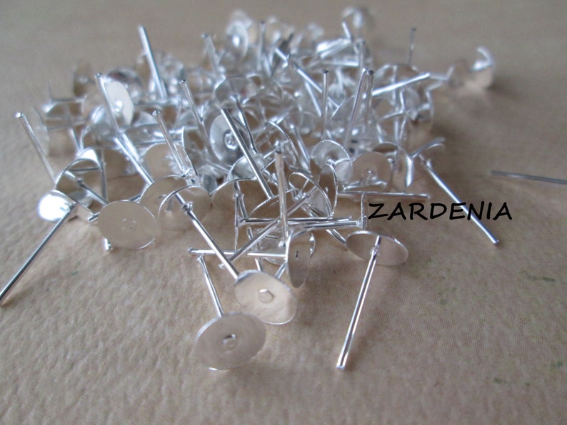 Earring Posts, Diy Earrings, Iron Earring Posts With Ear Nuts, 50pcs ...