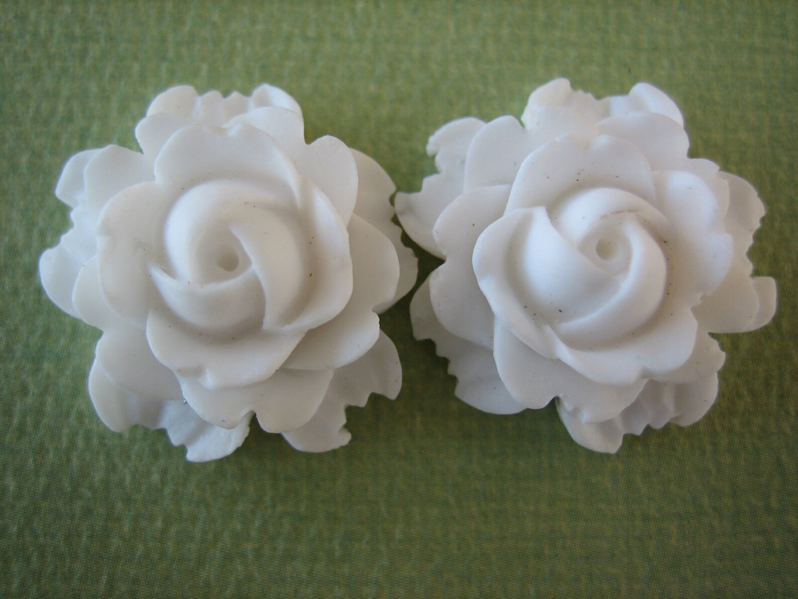 White Flowers White Roses Resin Roses 20mm White Rose - Etsy