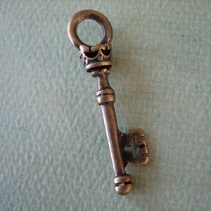 Key Charms, Key Charm, Key Pendant, Antique Bronze Key Charms, 2 Pieces ...
