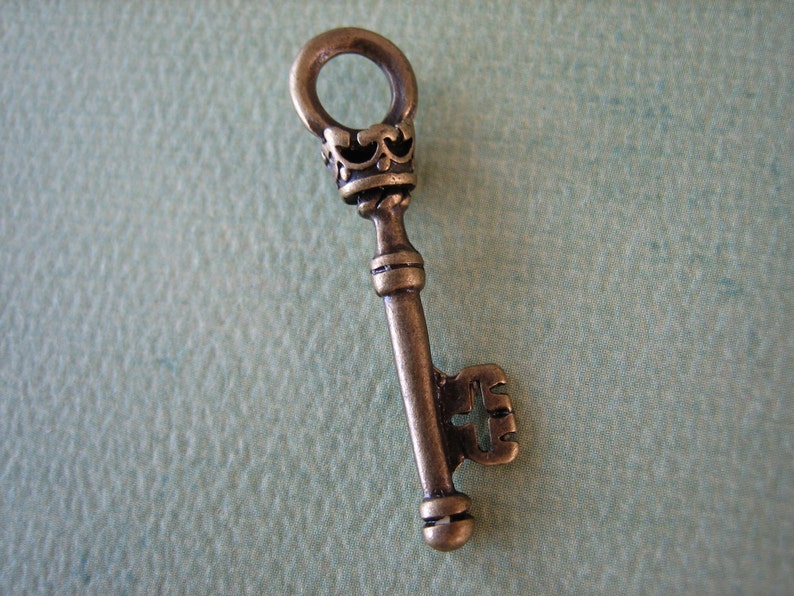 Key Charms Key Charm Key Pendant Antique Bronze Key Charms | Etsy