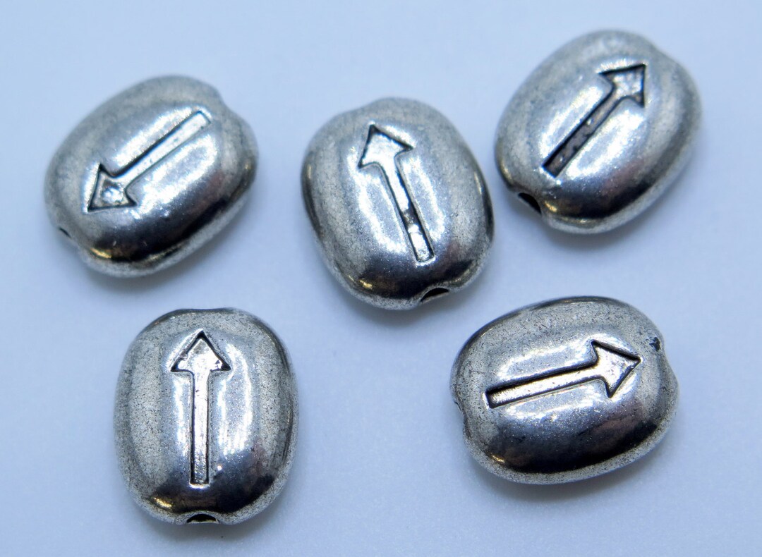 Arrow Beads, 5pcs Gunmetal Arrow Charms, Metal Arrow Beads, 12x10mm ...
