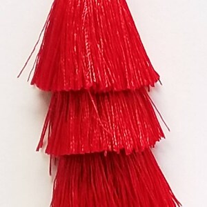 Red Tassels, DIY Tassels, Four Tier Red Tassel, Long Tassels, Sewing ...