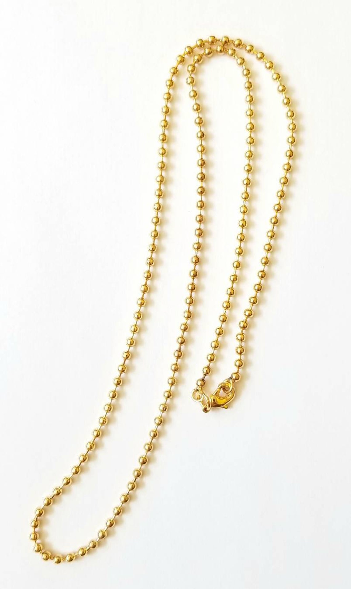Ball Chain Gold Toned Ball Chain Ball Chain Necklace Diy | Etsy