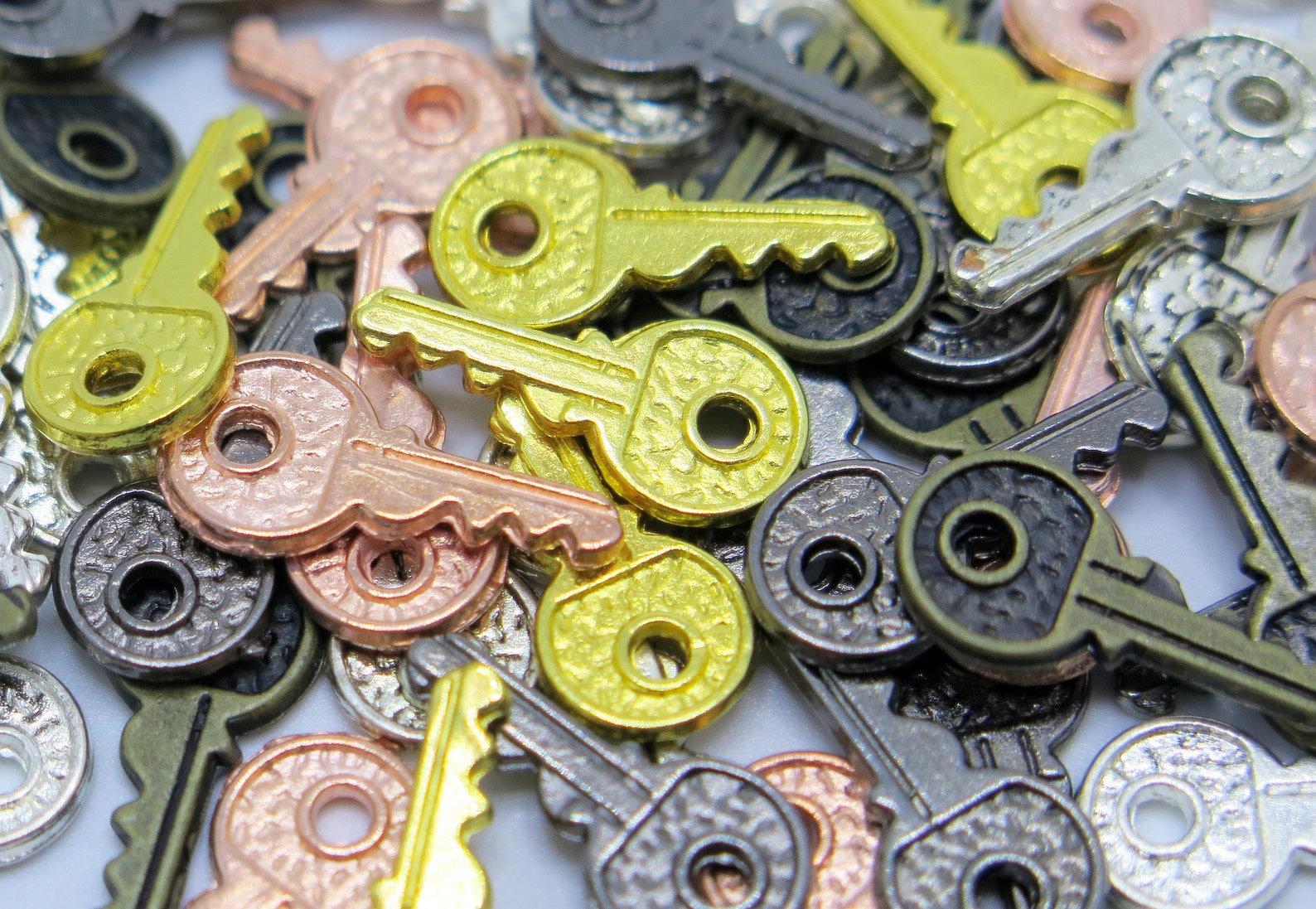 Keys Key Charms Mini Keys Key Charms Sampler Pack Mixed - Etsy