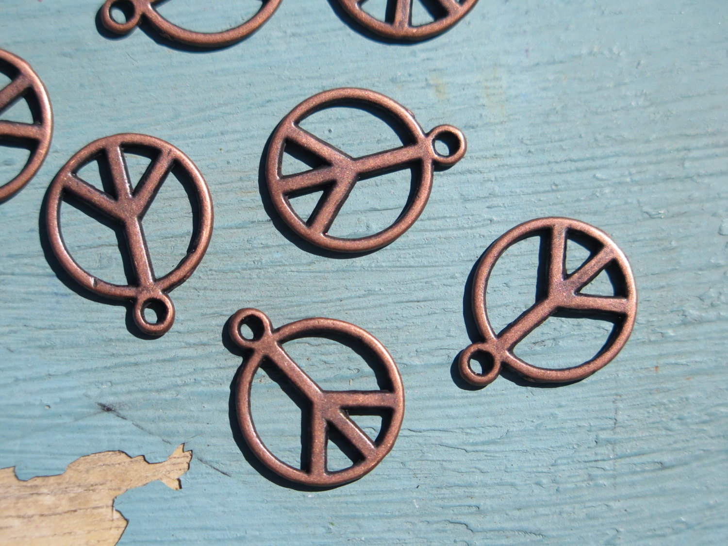 Peace Charms 10pcs Copper Peace Charms Peace Pendant - Etsy