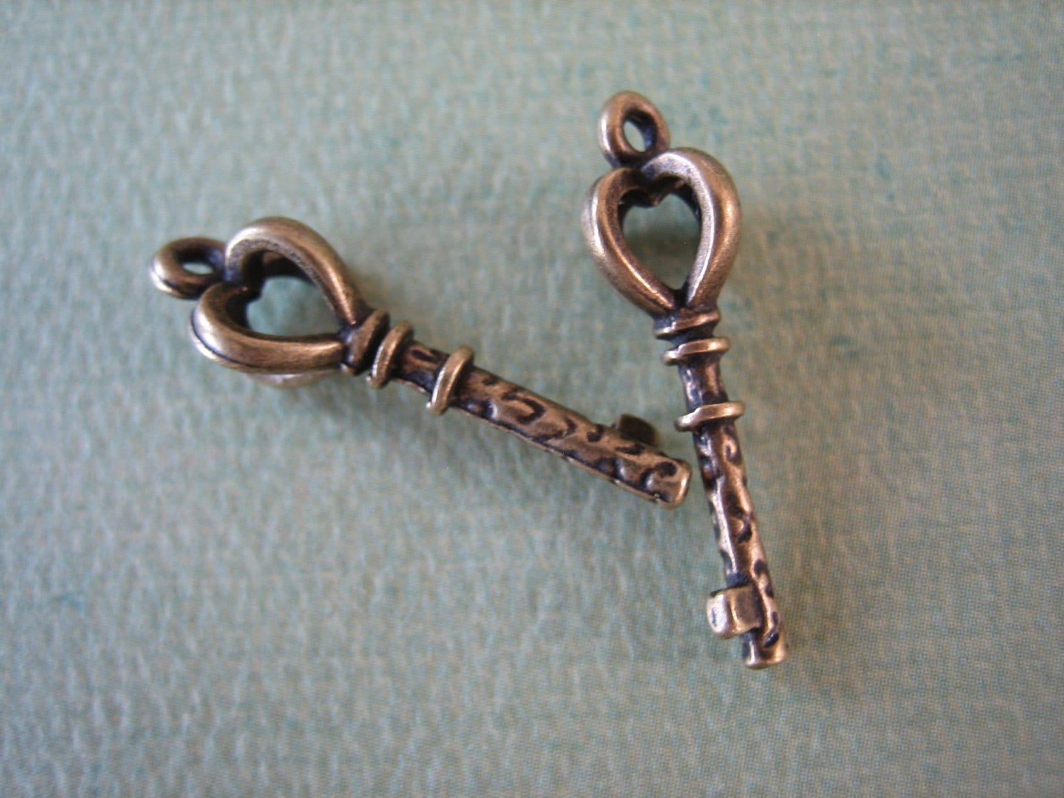 Key Pendant Mini Keys Key Charms 2 Pcs Antique Bronze Keys - Etsy