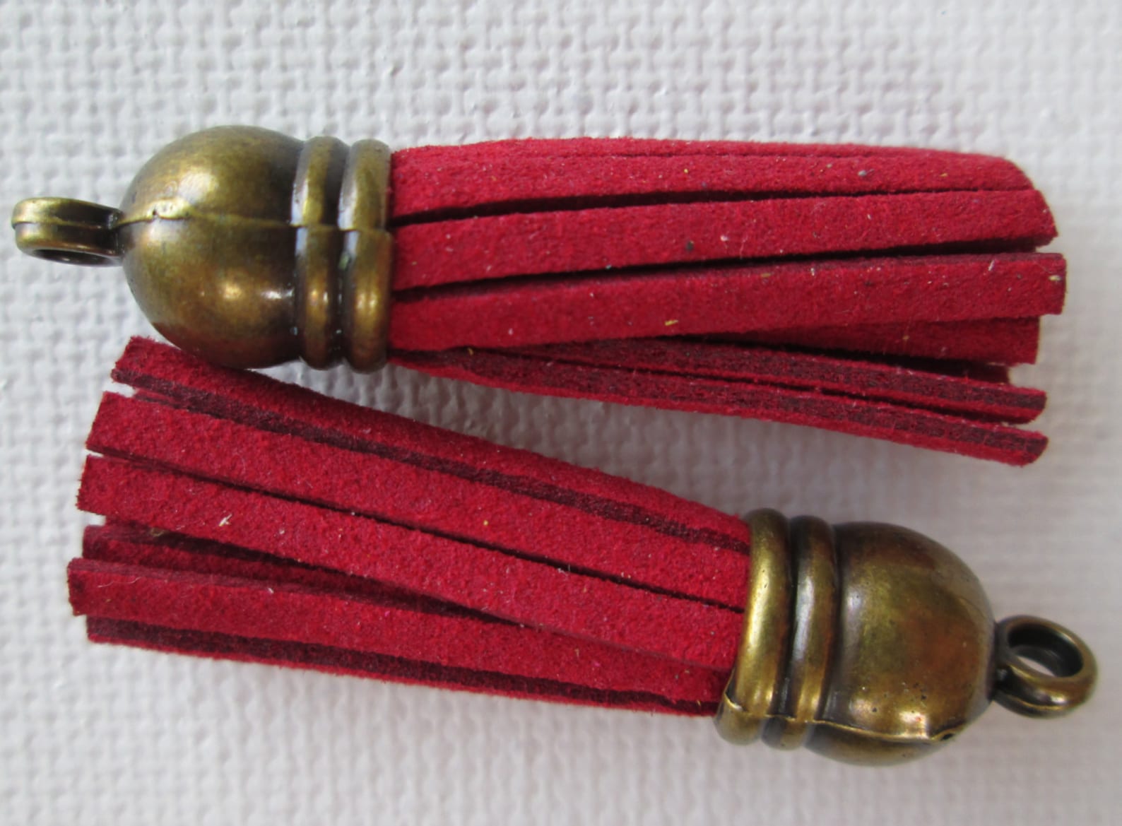 Red Tassels, Fringe Tassels, Suede Tassels, Red Suede Tassels, Fringe ...