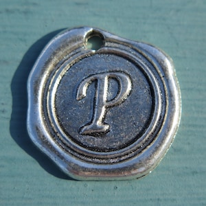 P Charm, Initial P Charm, Initial Charm, Initial Pendant, P Pendant ...