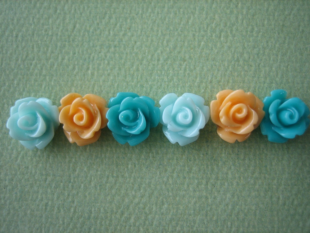 Mini Roses, Resin Roses, 6pcs Mini Rose Flower Cabochons, 10mm Mini ...