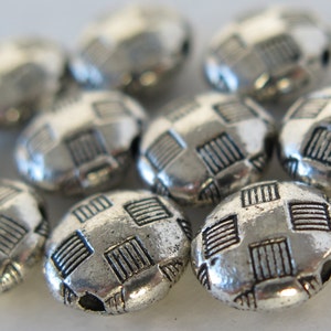 Round Beads, Round Metal Beads, 10 Pieces, Round Etched Metal Beads ...