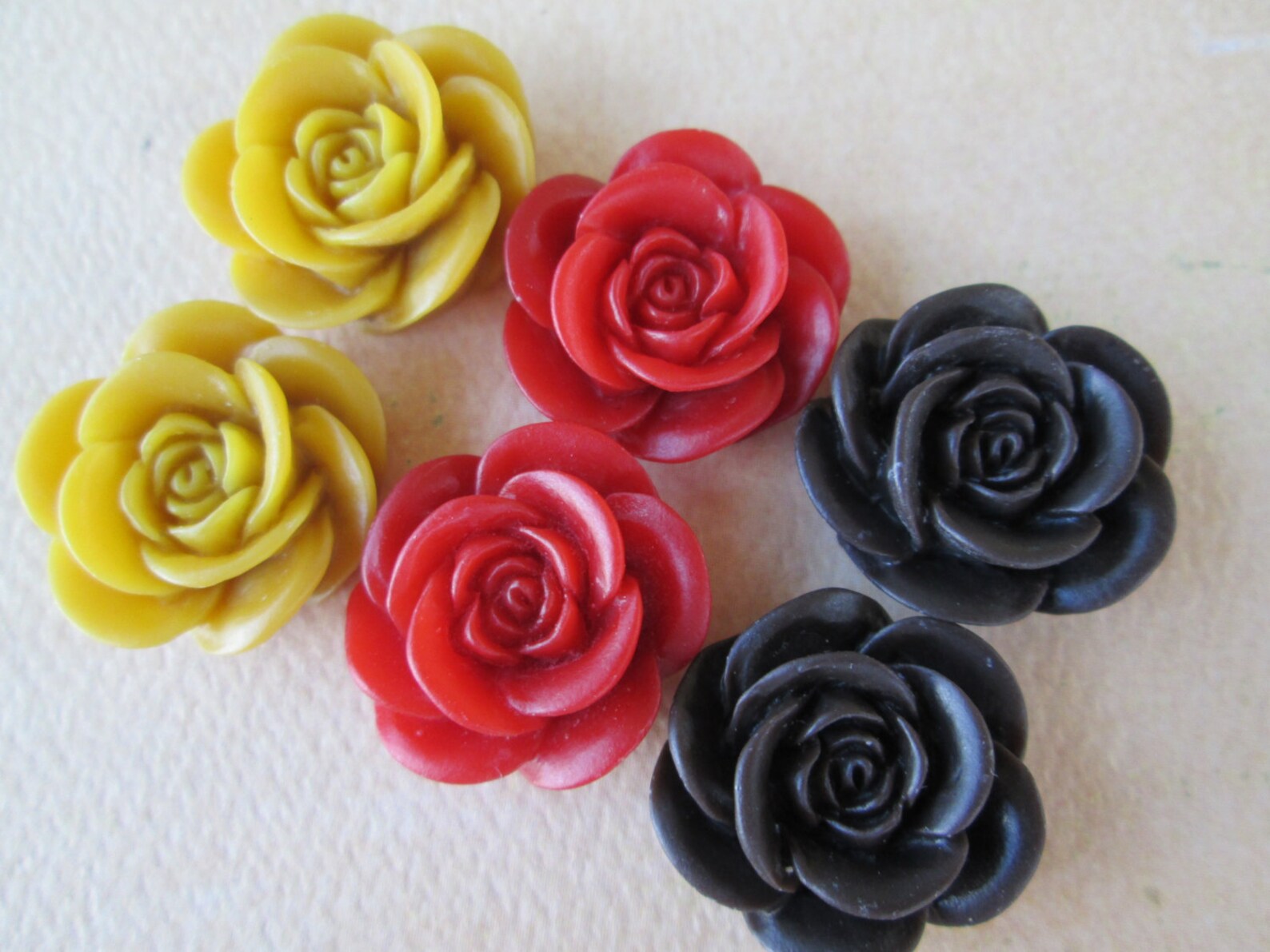 Roses Resin Roses 18mm Roses DIY Flowers 6pcs Rose Flower - Etsy