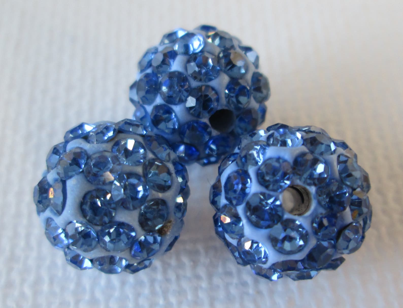 Blue Shambala Beads, Shamballa Beads, Blue Polymer Clay Beads, 10mm ...